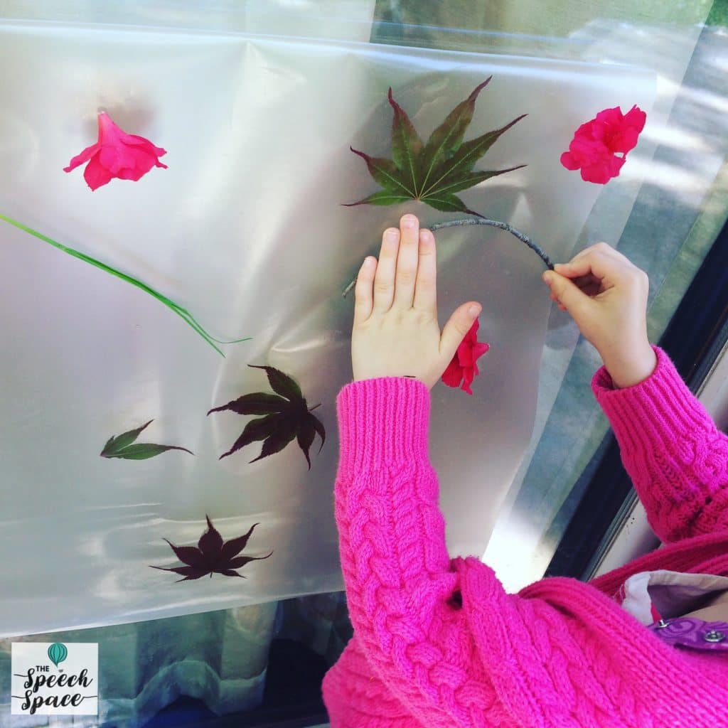 Nature in Speech Therapy: The Nature Sticky Collage - The Digital SLP