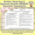 Five Fab Freebies: Better Hearing & Speech Month - Part 4 - The Digital SLP
