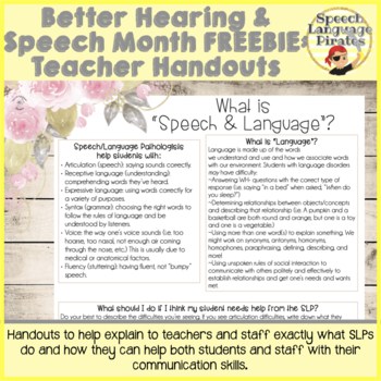 Five Fab Freebies: Better Hearing & Speech Month - Part 4 - The Digital SLP