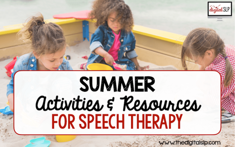 Summer Activities and Resources for Speech Therapy - The Digital SLP